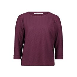 BETTY & CO BETTY & CO Strukturshirt mit Rundhalsausschnitt in Dark Aubergine | Gr.: XL