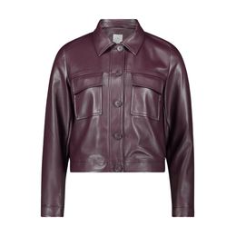 BETTY & CO BETTY & CO Lederjacke langarm in Dark Aubergine | Gr.: 44