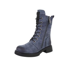 Ital-Design Stiefelette in Blau | Gr.: 37