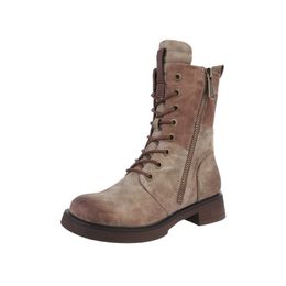 Ital-Design Stiefelette in Beige und Braun | Gr.: 38