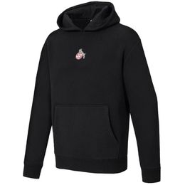 Fu&szlig;ballverein 1. FC K&ouml;ln Hoodie "Hoodie Retro Logo" in Schwarz | Gr.: 4XL