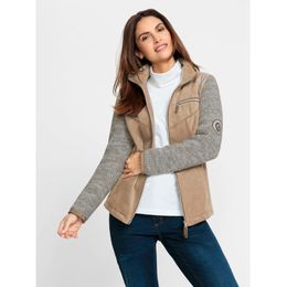 WITT WEIDEN Fleece-Jacke in sand-meliert | Gr.: 38