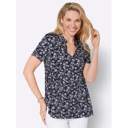 WITT WEIDEN Druckbluse in marine-ecru-bedruckt | Gr.: 38