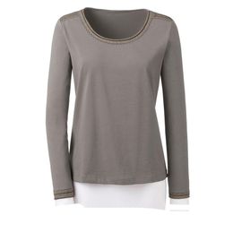 WITT WEIDEN Rundhalsshirt in taupe | Gr.: 36