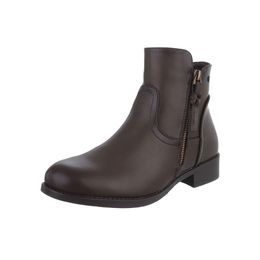 Ital-Design Stiefelette in Braun | Gr.: 39