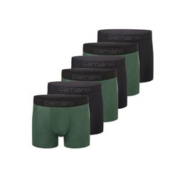Camano 6er-Set: Boxershorts in Schwarz/ Gr&uuml;n | Gr.: S