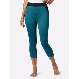 Sieh an! 7/8-Leggings in petrol-schwarz | Gr.: 46