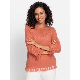 WITT WEIDEN Ajourpullover in papaya | Gr.: 46