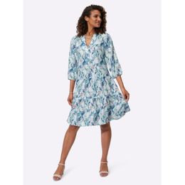 WITT WEIDEN Druck-Kleid in ecru-jeansblau-bedruckt | Gr.: 44