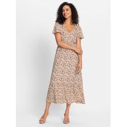 WITT WEIDEN Jersey-Kleid in hortensie-gelb-bedruckt | Gr.: 40
