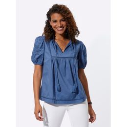 WITT WEIDEN Baumwollbluse in jeansblau | Gr.: 40
