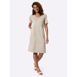 WITT WEIDEN Jersey-Kleid in sand-dunkeltaupe-bedruckt | Gr.: 42