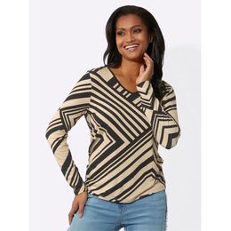 WITT WEIDEN Druck-Shirt in schwarz-sand-bedruckt | Gr.: 54