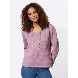 WITT WEIDEN Langarmshirt in mauve-gemustert | Gr.: 36