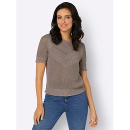 WITT WEIDEN Ajourpullover in taupe | Gr.: 40