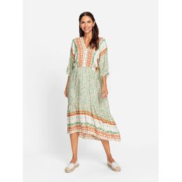 WITT WEIDEN Kleid in ecru-orange-gemustert | Gr.: 36