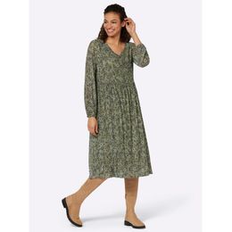 WITT WEIDEN Mesh-Kleid in schilf-bedruckt | Gr.: 44