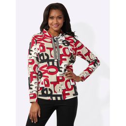 WITT WEIDEN Sweatshirt in rot-schwarz-bedruckt | Gr.: 40