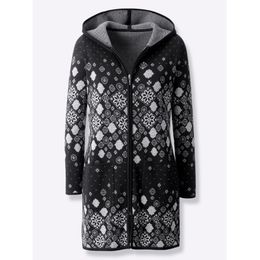 WITT WEIDEN Long-Strickjacke in schwarz-gemustert | Gr.: 42