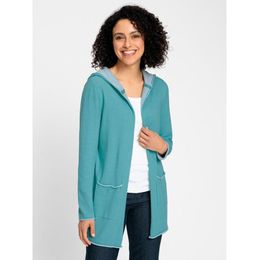 WITT WEIDEN Long-Strickjacke in ozean-meliert | Gr.: 40