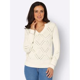 WITT WEIDEN Ajourpullover in ecru | Gr.: 36