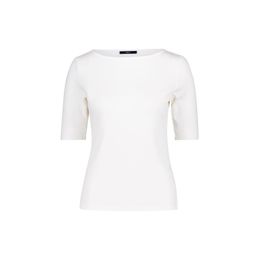 Zero Baumwollshirt mit U-Boot Ausschnitt in Offwhite | Gr.: 38