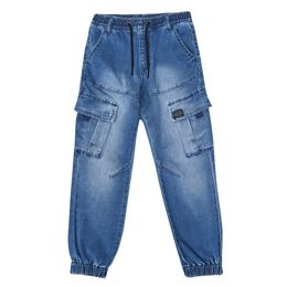 KOROSHI Strick-Jeans-Jogginghose f&uuml;r Jungen in blau | Gr.: 116-122