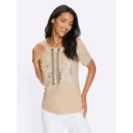 Sieh an! Kurzarmshirt in beige | Gr.: 44