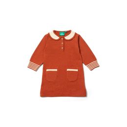 Little Green Radicals Bio-Strickkleid mit Kragen in Orange | Gr.: 5-6 Jahre