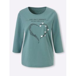 Sieh an! 3/4-Arm-Shirt in jade-schwarz | Gr.: 46