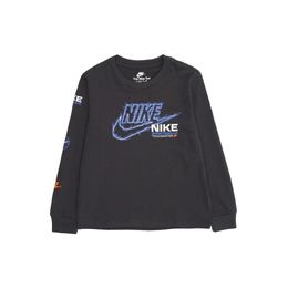 Nike Sportswear Shirt 'LIGHTNING FUTURA' Jungen Größe 104 dunkelblau / anthrazit / dunkelorange / weiß
