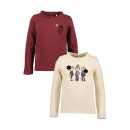 Blue Seven Shirt M&auml;dchen Gr&ouml;&szlig;e 128 hellbeige / marine / bordeaux / schwarz