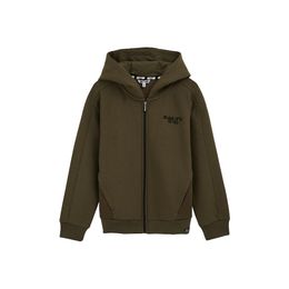 WE Fashion Sweatjacke Jungen Größe 110/116 khaki / schwarz