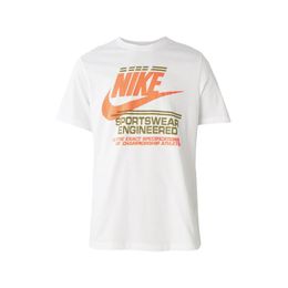 Nike Sportswear T-Shirt '6MO FUTURA FAHO25' Herren Gr&ouml;&szlig;e M oliv / hellorange / wei&szlig;