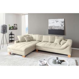 Ecksofa &raquo;Bologna, L-Form, mit Kaltschaum&laquo; bis 140 kg pro Sitzplatz belastbar 90% Polyester / 10% Nylon
