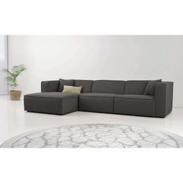 OTTO HOME Ecksofa »Tammie« Breite 312 cm, Webstoff fein, bodentief, mit Wellenunterfederung gray 100% Polyester