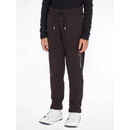 Tommy Hilfiger Jogginghose mit Logo-Schriftzug auf dem Bein Black 86 - N-Gr N-Gr 86 Sweatpants von Tommy Hilfiger für Jungen & Mädchen