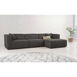 OTTO HOME Ecksofa »Tammie« Breite 312 cm, Webstoff fein, bodentief, mit Wellenunterfederung gray 100% Polyester