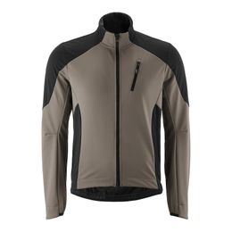 Gonso Fahrradjacke &raquo;TRAIL JACKET SOFTSHELL M&laquo; Wasserabweisend, strapazierf&auml;hig, atmungsaktiv terragrau XL XL K&ouml;rpernahe Passform