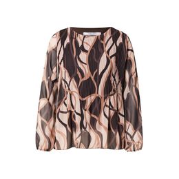 ZABAIONE Bluse 'Pe44rla' Damen Größe S hellbeige / schoko / mokka / dunkelbraun