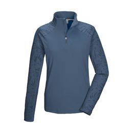 Killtec Langarmshirt »KSW 56 WMN FLX SHRT« Damen Funktionsshirt: warm, hoher Komfort, Stehkragen, Kinnschutz blau 46 46 Damen Funktionsshirt mit...