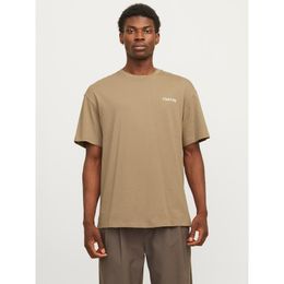 Jack & Jones JACK & JONES Rundhalsshirt &raquo;JJEBRADLEY GRAPHIC TEE SS O-NECK NOOS&laquo; mit Front und Back Print Coriander XS XS T-Shirt von Jack & Jones