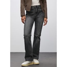 Street One Bootcut-Jeans mit großen Front-Taschen Black washed 33 - Länge 32 Länge 32 33 Jeanshose im Slim Fit von Street One