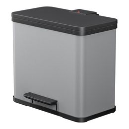 Hailo Öko duo Plus L, Tret-Mülltrenner, 17 + 9 ltr, Grau (6302200)