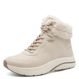 Tamaris Winterboots, Keilabsatz, Schnürboots mit wärmeisoliertender Thermo-Innensohle creme 39 39 Trendiger Schnürboots mit DUO-Tex-Ausstattung und...