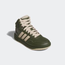 Sneaker adidas Sportswear "HOOPS MID 3.0 KIDS", Kinder, Gr. 32, grün (nightcarg, clabro, core schwarz), Synthetik, Textil, sportlich, Schuhe