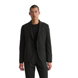 Marc O'Polo Sakko MARC O'POLO "aus Technical Wool Blend", Herren, Gr. 48, schwarz, Obermaterial: 53% Polyester, 43% Wolle (Schafwolle), 4% Elasthan; Futter: 55% Polyester, 45% Viskose, unifarben, Sakkos Sakko