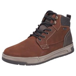 Rieker Herren Winterboots, Gr. 46braun, grau, Nubukleder, Textil, Schuhe, Schnürboots, Stiefelette mit wasserabweisender RiekerTEX-Membran