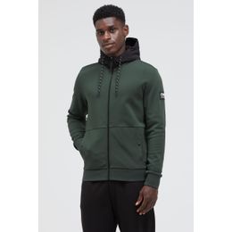 Kapuzensweatjacke CMPD, Herren, Gr. M, oliv, Material: 80% Baumwolle, 15% Polyester, 5% Elasthan, unifarben, regular fit normal, hoch geschlossener Ausschnitt, eingesetzt Rippb&uuml;ndchen, Sweatjacken, mit Baumwolle