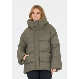 ENDURANCE ATHLECIA Steppjacke ATHLECIA "Shaja", Damen, Gr. 38, grün (dunkelgrau, grün), 100% Polyamid, unifarben, normal, hoch geschlossener Ausschnitt, Jacken, mit wasserabweisender Beschichtung